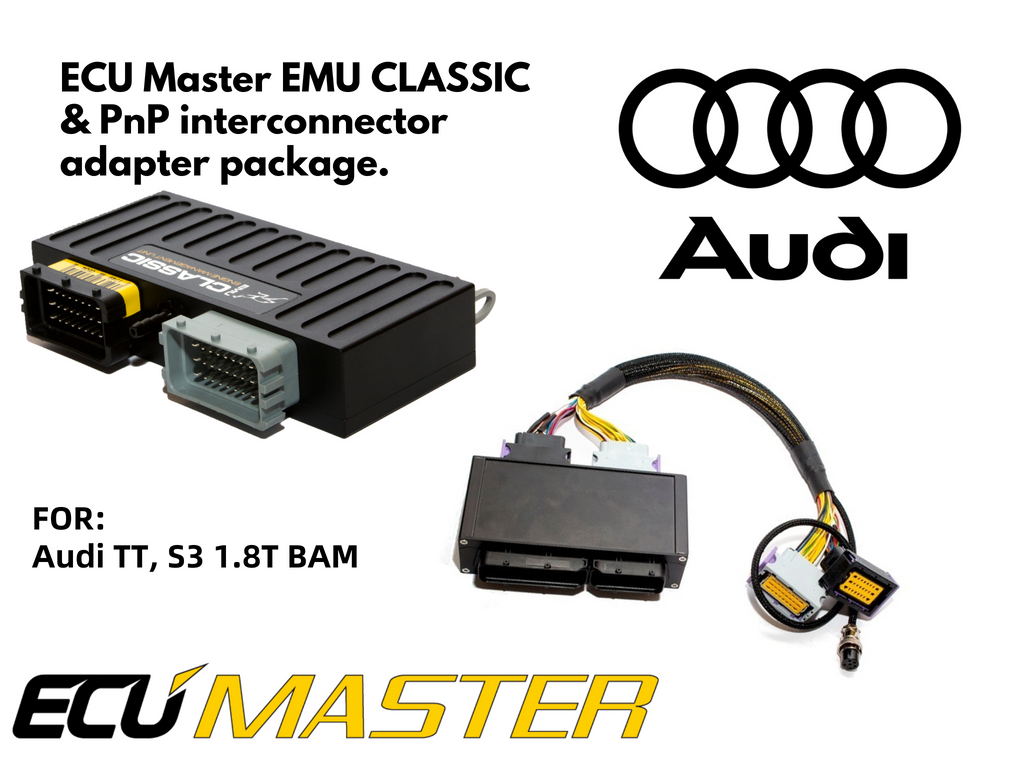 ECU Master - EMU Classic ECU & Harness Adaptor package for VW/Audi 1.8 ...