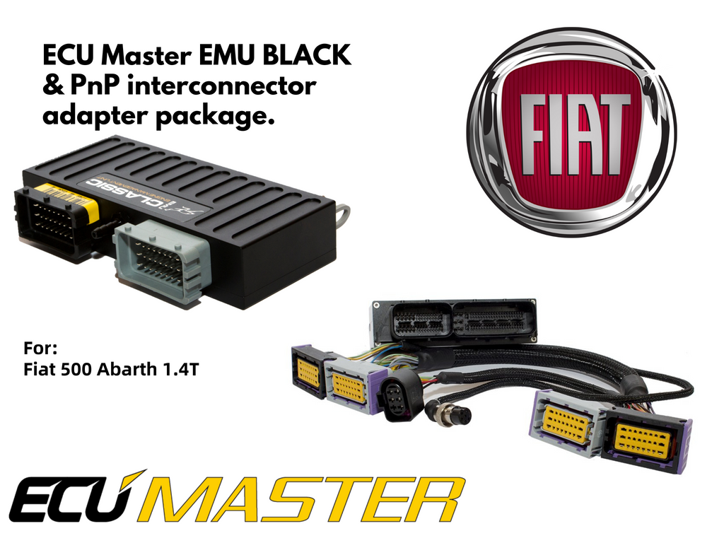 EMU Classic ECU & Harness Adaptor package for Fiat 500 Abarth 1.4L ...